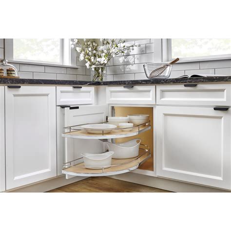 Rev A Shelf Two Tier Maple Solid Bottom Girasolo For Right Door Blind Left Corner Cabinet Wayfair