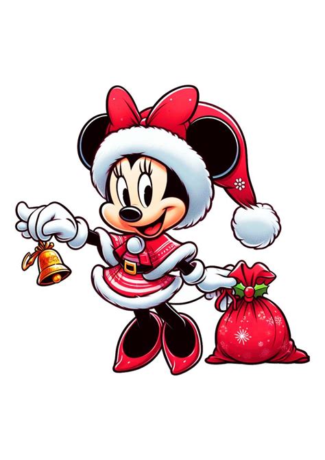 Minnie Mouse Natal Da Disney Imagem Fundo Transparente Png Disney