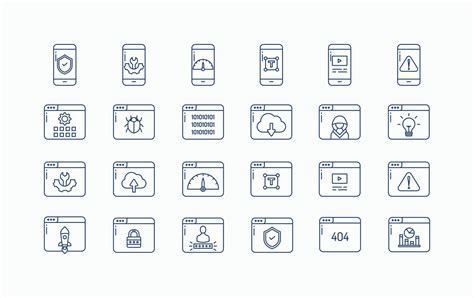 Software And Website Development Icon Set 11083032 Vector Art At Vecteezy