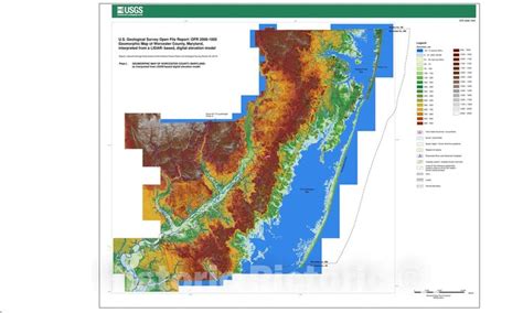 Map Geomorphic Map Of Worcester County Maryland Interpreted From