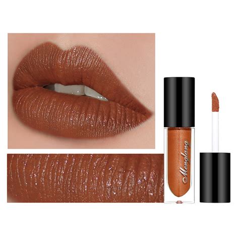 Duaonets Liquid Glitter Lipstick Nonstick Cup Makeup Lip Gloss Pearl