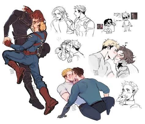 Mntshpena☮️🕊 On Twitter Stucky Fanart Bucky And Steve Marvel Art