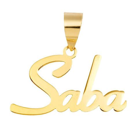 قیمت آویز طلا زنانه طرح اسم صبا لاتین قو طلایی کد P004407 مشخصات