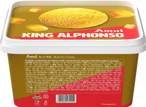 Amul Gold King Alphonso Ice Cream Tub 1 L Buy Online At 260 Near Me