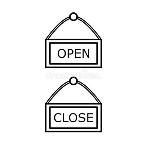 Open And Close Tag Icon Outline Vector Stock Vector Illustration Of Graphic Door