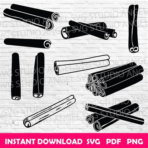 Cinnamon Svg Cinnamon Stick Svg Cinnamon Cricut Cinnamon Spice Svg