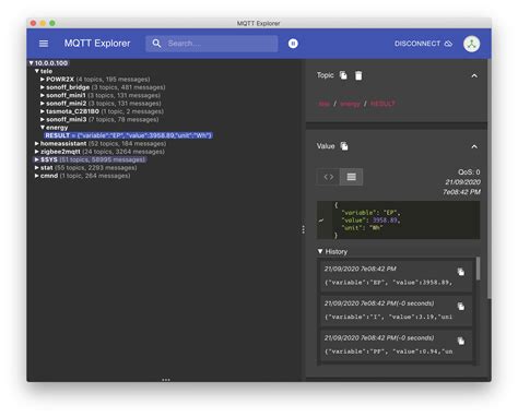 MQTT Power Meter Extract Value For Each Sensor In Same Topic