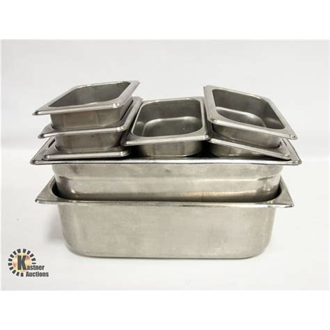 Nine Stainless Prep Or Steam Table Inserts
