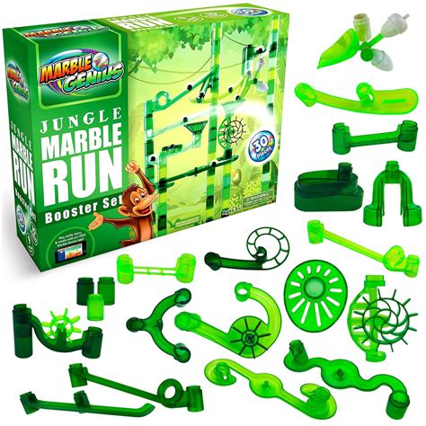 Marble Genius Marble Run Booster Set 30 Pieces Total 10 Action