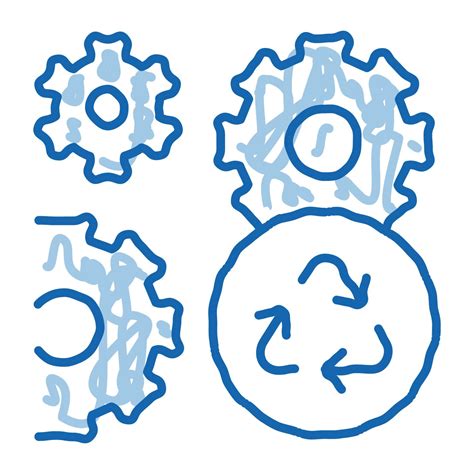 Sync Settings Doodle Icon Hand Drawn Illustration 17919403 Vector Art