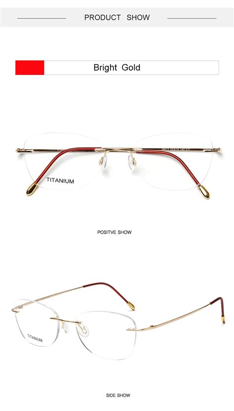 Krasivyy Rimless Square Titanium Eyeglasses Stylish And Lightweight