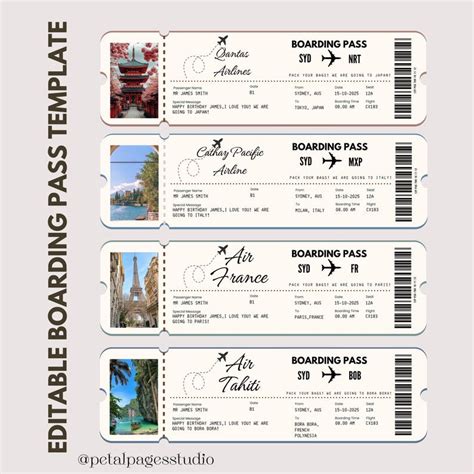 Editable Surprise Trip Boarding Pass Template Digital Download Etsy