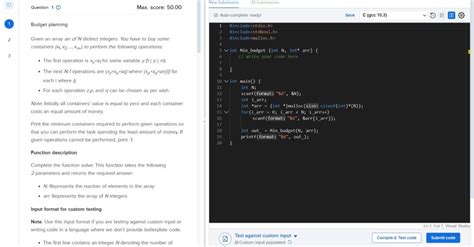 Solved Budget Planning Given An Array Arr Of N Distinct