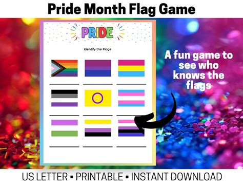 Pride Month Game Printable Lgbtq Pride Party Game Pride Flags Game