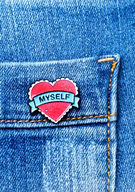 Heart Myself Enamel Pin Dolls Kill