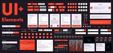 Premium Vector A Set Of Modern Web Interface Elements