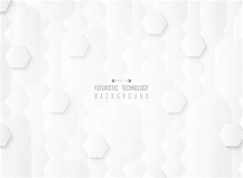 Abstract Futuristic Gradient White Pattern Technology Background