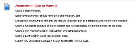 Solved Create A Class Complex Each Complex Number Should
