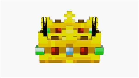 3d Model Minecraft Crown Vr Ar Low Poly Cgtrader