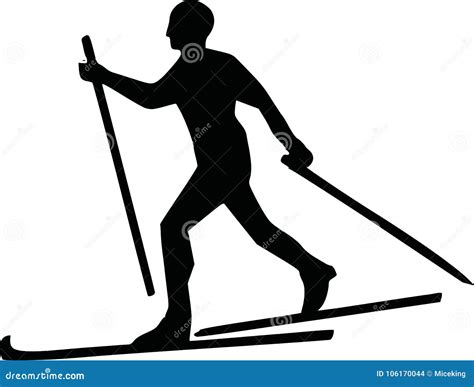Cross Country Skiing Stock Vector Illustration Of Logo 106170044