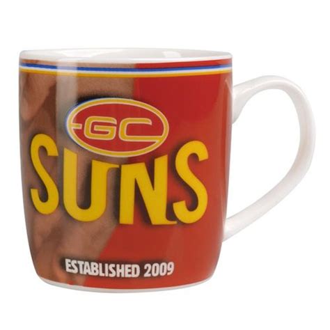 Buy Gold Coast Suns Afl Team Statistics Barrel Coffee Cup Mug Mydeal