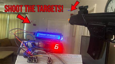 interactive shooting game with esp32s cool arduino projects youtube