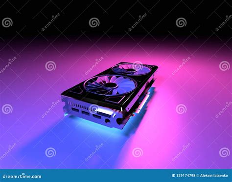 Graphic Video Card Gpu 3d Illustration Render Stock Illustration