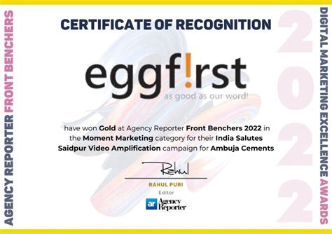 Ridhi Solanki On Linkedin Congratulations To The Whole Team Ashish Banka Eggfirst Advertising And…