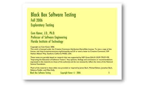 Exploratory Testing Open Course Materials BBST Courses