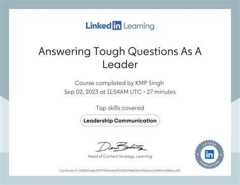 Kmp Singh On Linkedin Certificate Of Completion