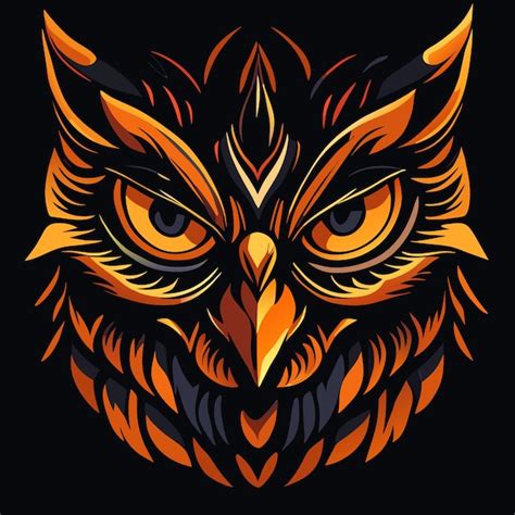 Premium Vector Discover The Beauty Of Owl Face Illustration