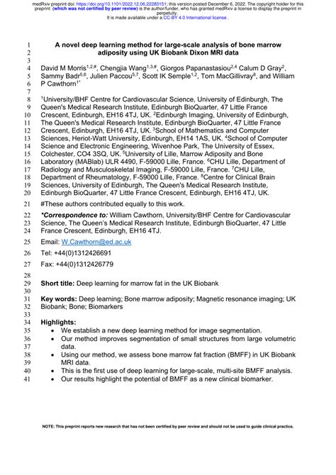 pdf a novel deep learning method for large scale analysis of bone