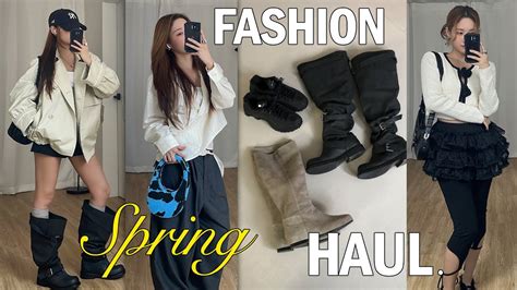 봄 패션하울 ︎15 Items 옷부터 악세까지 느좋템 모음🖤📁 봄 코디• 봄 룩북 • 봄 신발 추천 •봄 아우터 •나이키 샥스