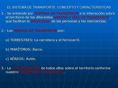 Sistema De Transporte Definición