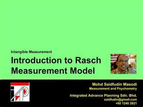 1a Introduction To Rasch Measurement Model Msm Ppt