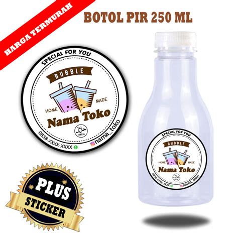 Per 20 Botol Plus Stiker Packing Kardus Botol Pir 250 Ml Plus Stiker