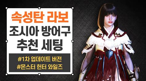 🌟 조시아 방어구 기반 속성 라보 세팅 1차 업데이트 🌟 볼텍스 게이밍