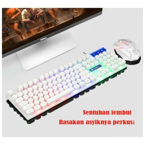 Jual Jual Keyboard Dan Mouse Gaming Mechanical Rgb White Combo With Mouse Di Seller Cibaliung