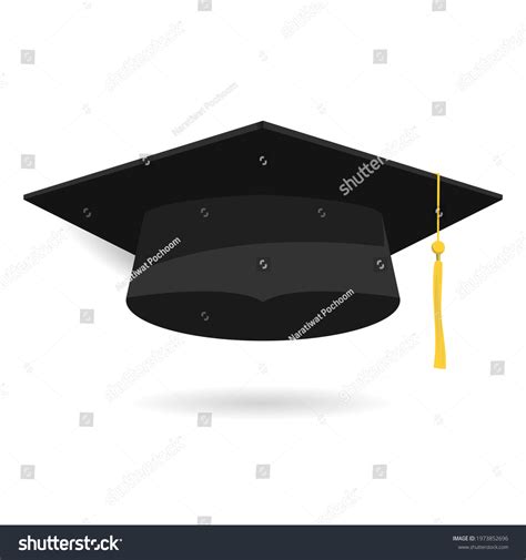 Graduation Cap Congratulations Isolated On White Stock Vector Royalty Free