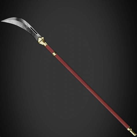 Stl File Maki Zenin Naginata Polearm Spear For Cosplay・3d Print Design
