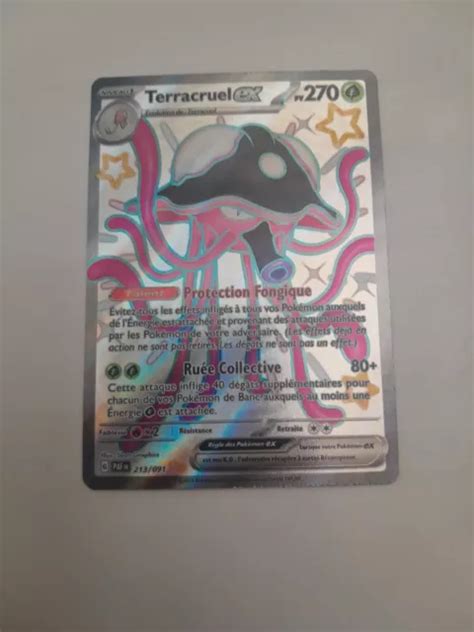 CARTE POKEMON TERRACRUEL 213 091 EX FA destinées de paldéa Shiny EV4 5