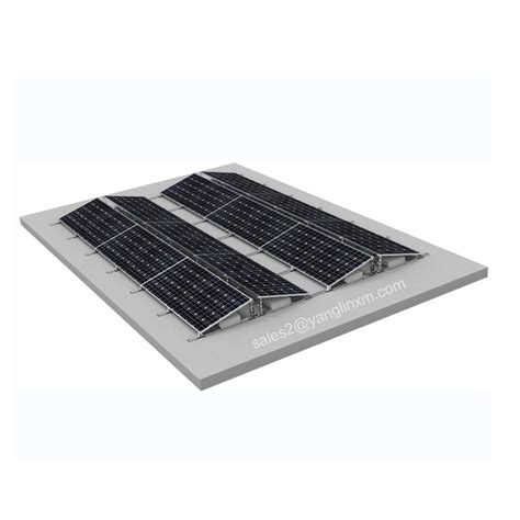 Free Design Flat Roof Photovoltaic Solar Ballasted Solar Panel Mounting
