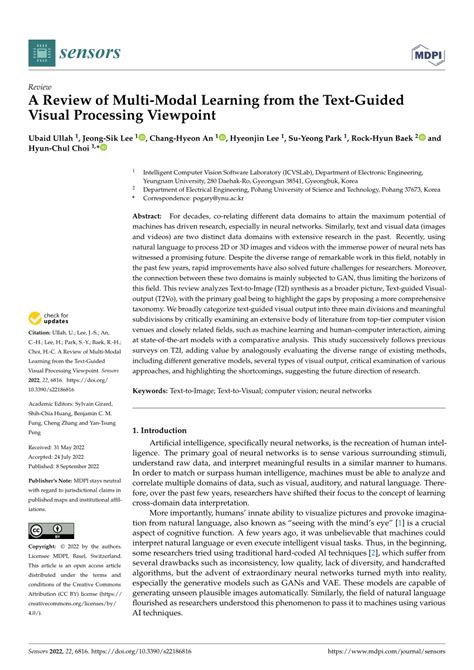 Pdf A Review Of Multi Modal Learning From The Text Guided Visual