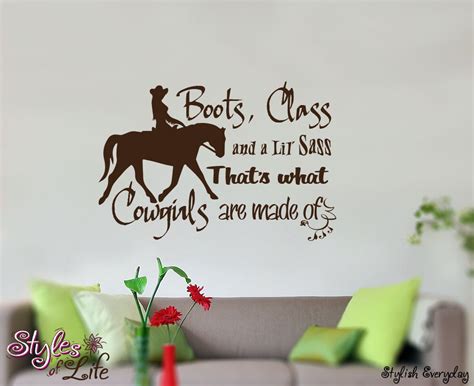 Boots Class And Sass Cowgirls Are Made Of Wall Decor Wall Etsy