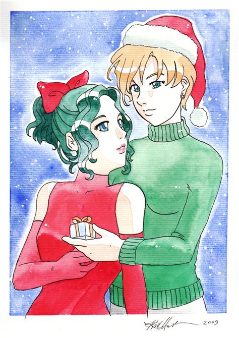 Merry Xmas Haruka And Michiru By Korimichele On Deviantart