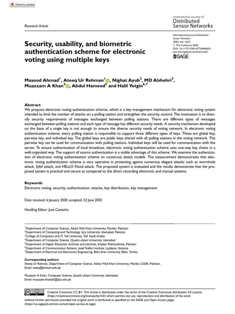 ahmad et al 2020 security usability and biometric authentication scheme