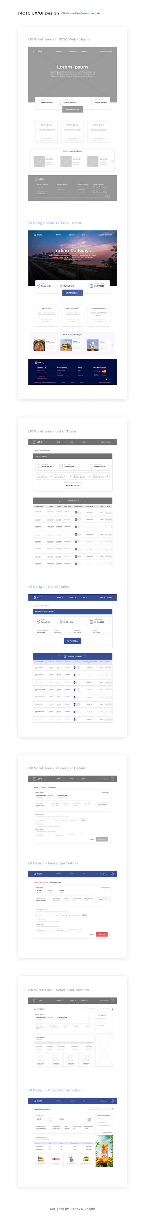 Irctc Uxui Design On Behance
