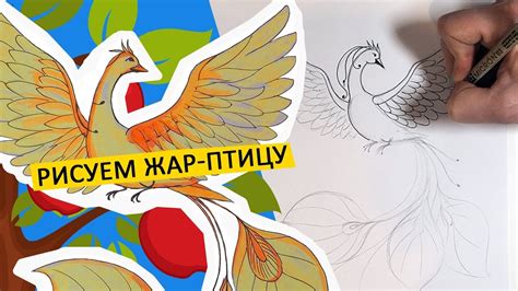 КАК НАРИСОВАТЬ ЖАР ПТИЦУ по схеме Youtube