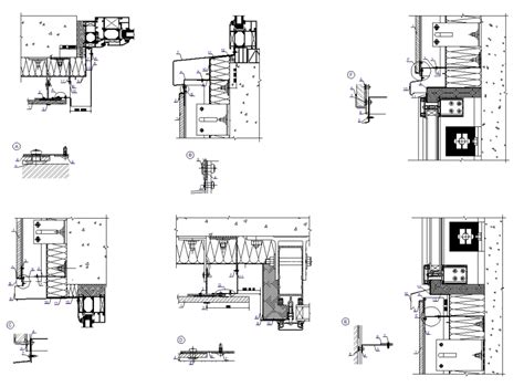 Window Section Detail Elevation 2d View Autocad File