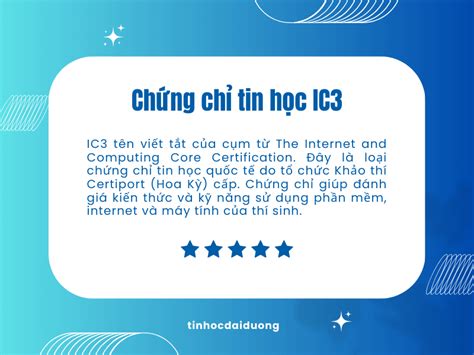 Ic3 Là Gì Thi Ic3 Bao Nhiêu điểm Là đậu Tin Học Đại Dương